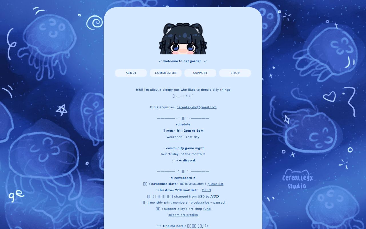 alley's carrd ꒰ᐢ. .ᐢ꒱₊˚⊹